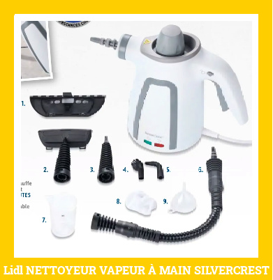 Nettoyeur vapeur à main avec rallonge Lidl Silvercrest 24,99€