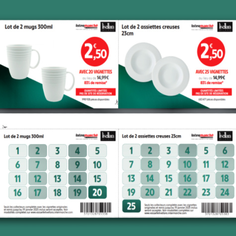 Collecteur vignettes Livellara Milano Intermarché 2024 2025