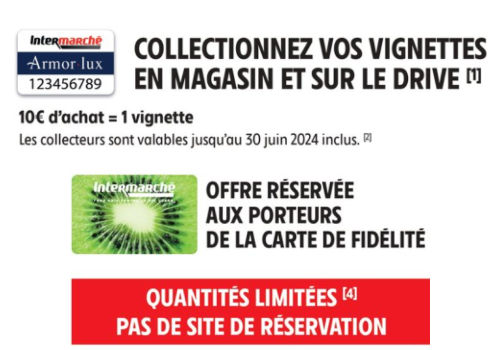 Collecteur vignettes Armor Lux Intermarché 2024