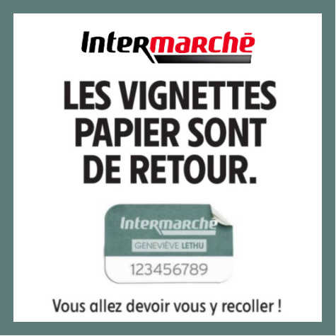 Collecteur vignettes Geneviève Lethu Intermarché 2023